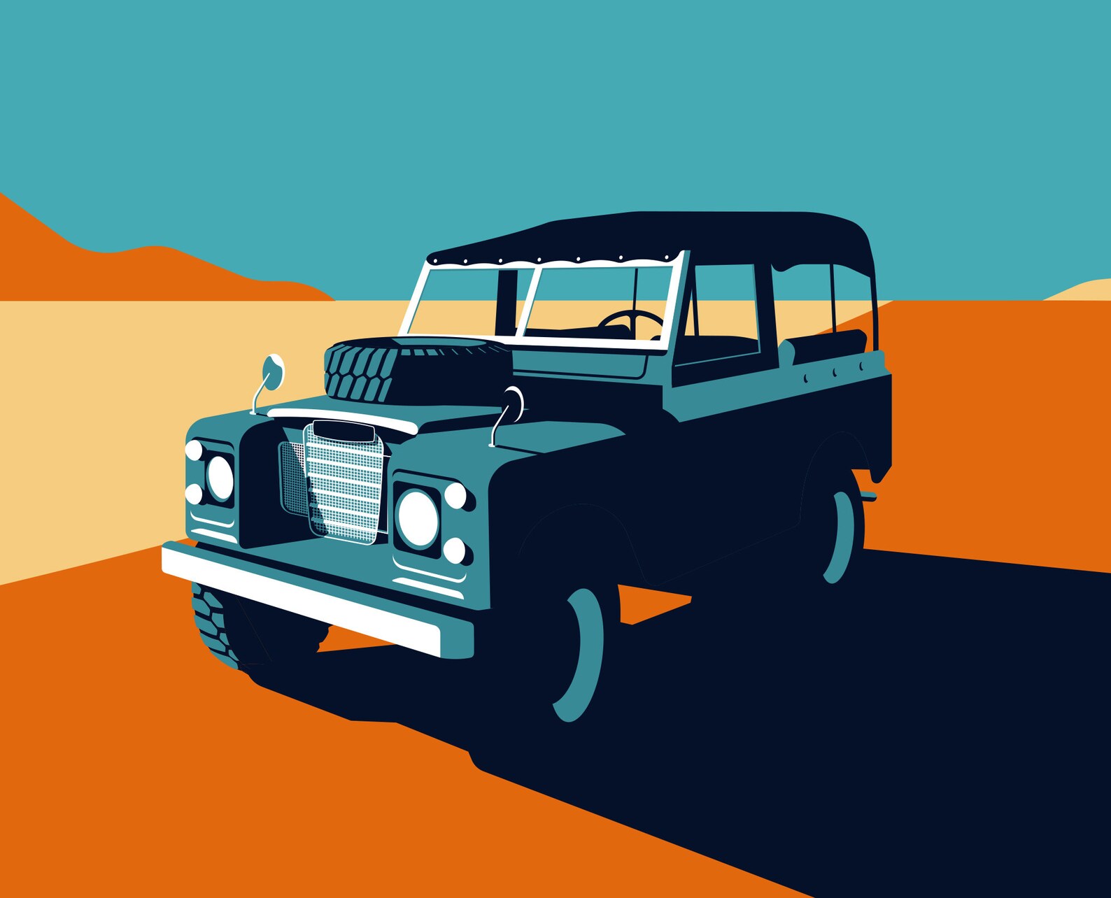 The Land Rover Printed on Natural White Matte Fine Art Paper - Etsy UK