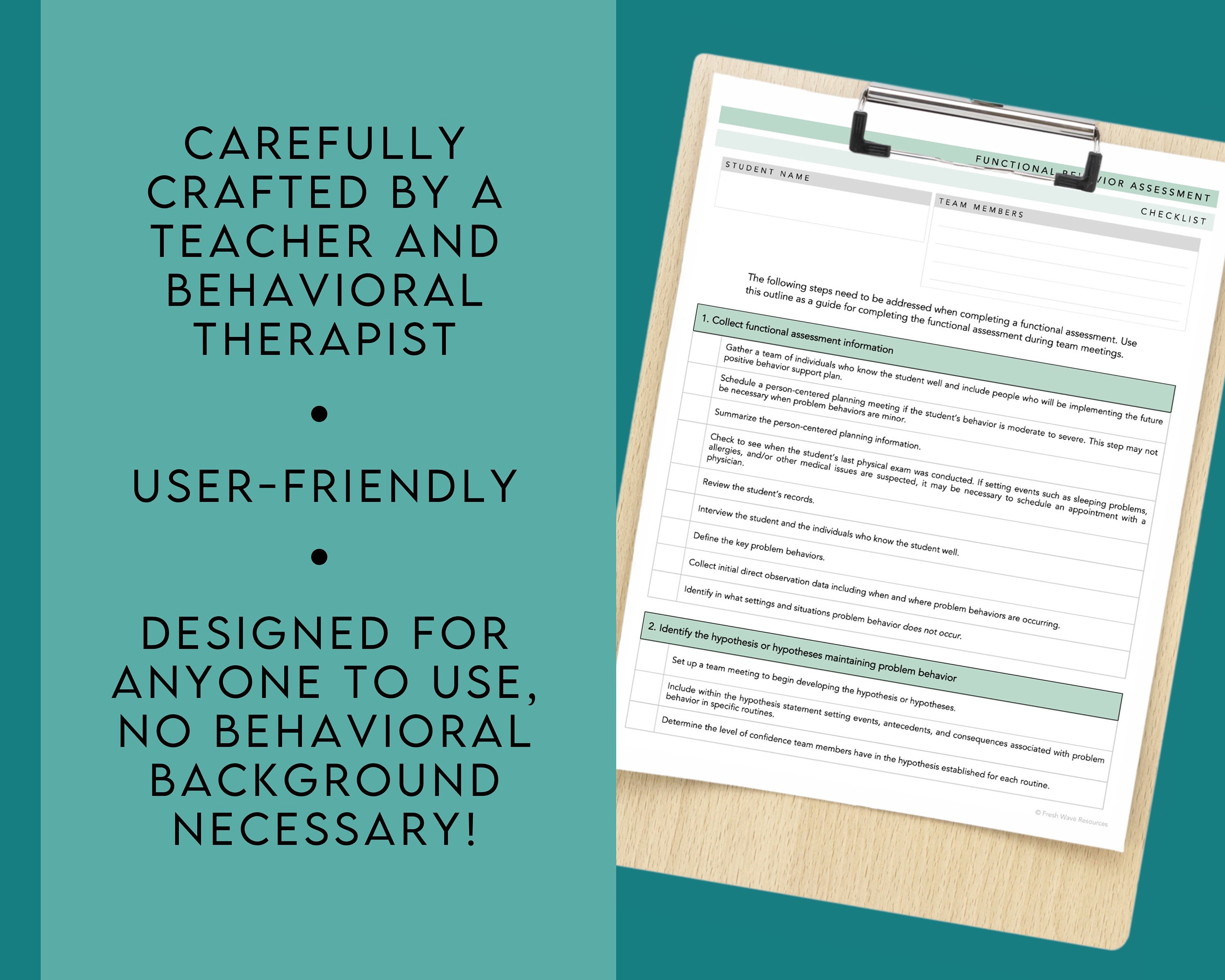 Functional Behavior Assessment Kit - Printable and Digital Forms for an ...