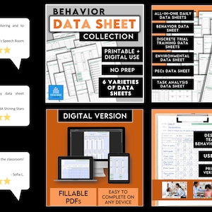 Complete BEHAVIOR Bundle | ABA Resources Data Sheets Token Economy FBA ...