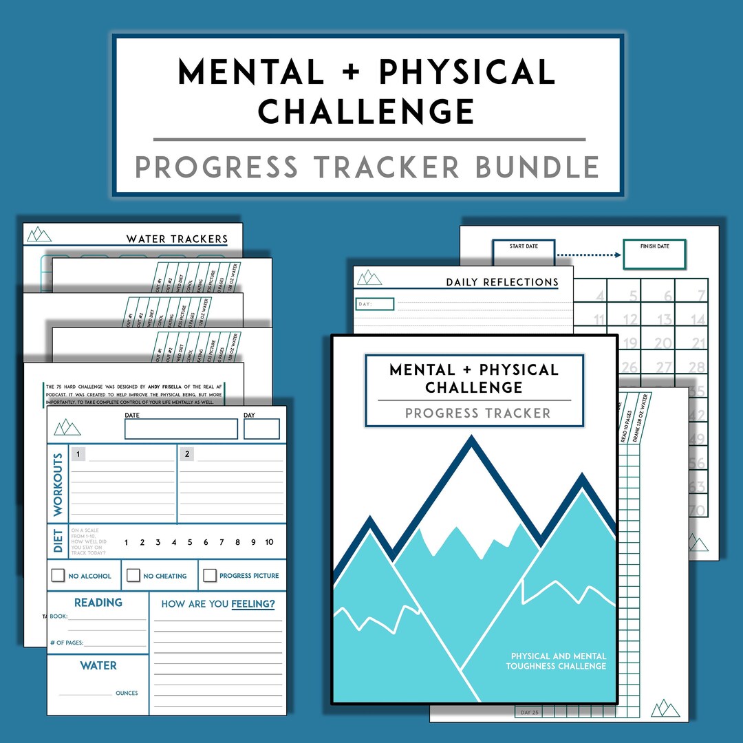 Physical + Mental Toughness Challenge Progress Trackers | Fitness ...