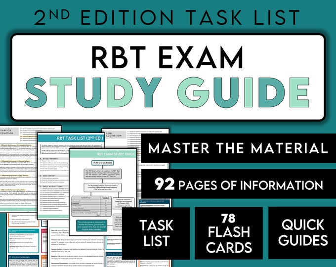 RBT Flash Cards With Visuals and Examples Test Exam Prep - Etsy