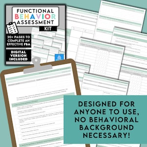 Complete BEHAVIOR Bundle | ABA Resources Data Sheets Token Economy FBA ...