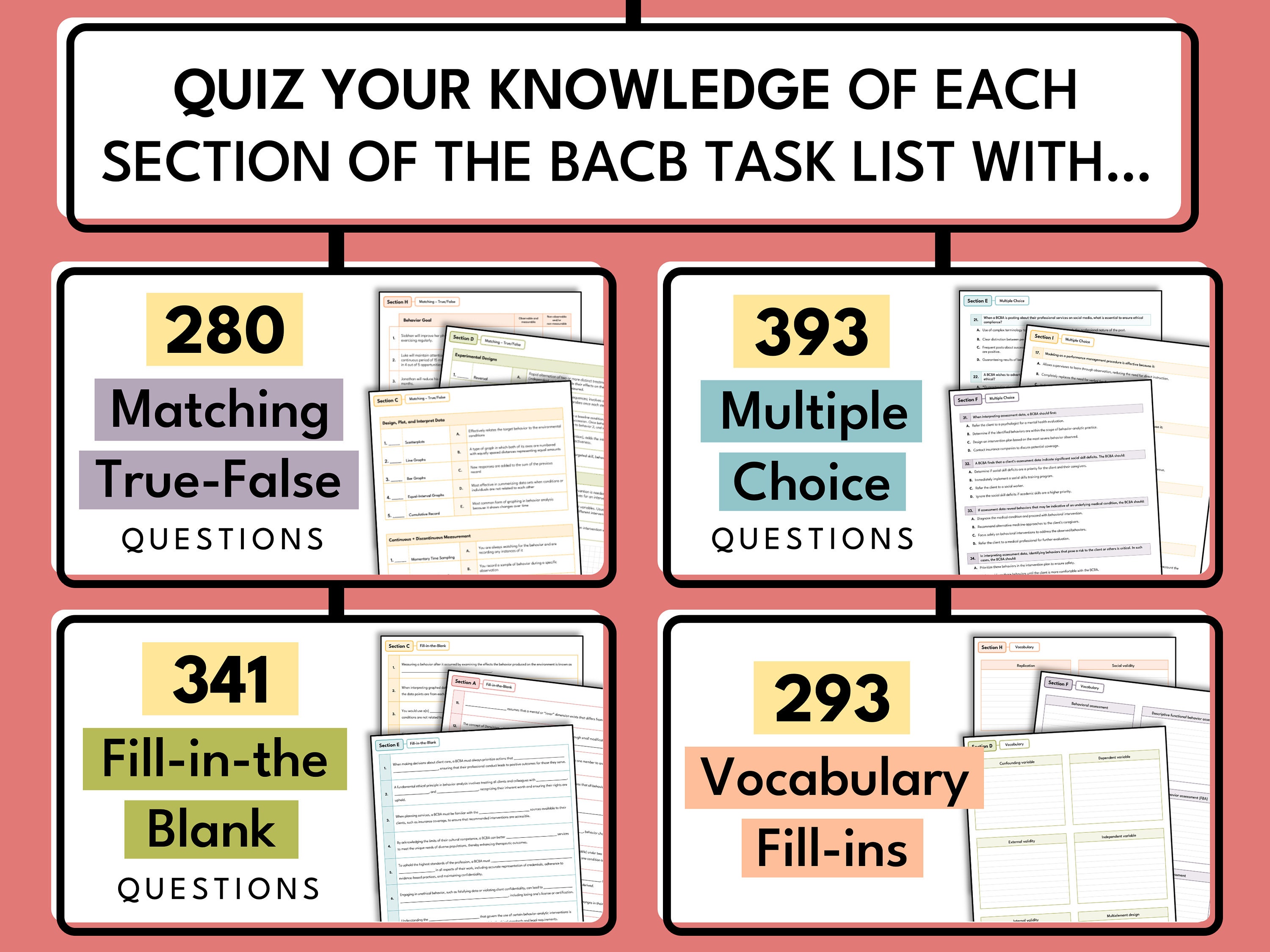 BCBA Exam Study Bundle 6th Edition Study Guide, Workbook, Flash Cards ...