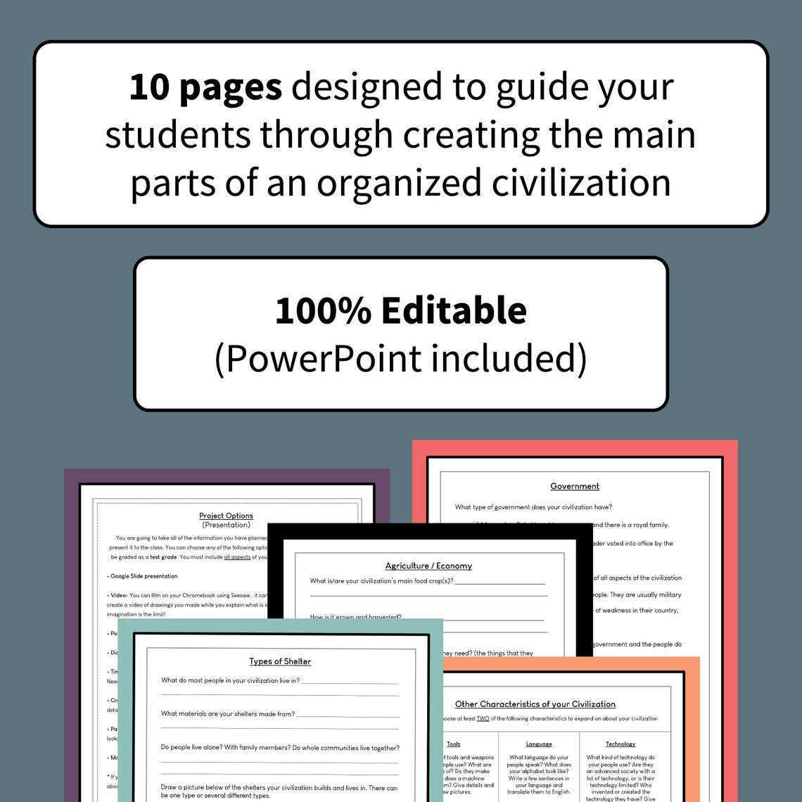 Create-your-own Civilization Project | NO PREP | Digital | Student ...