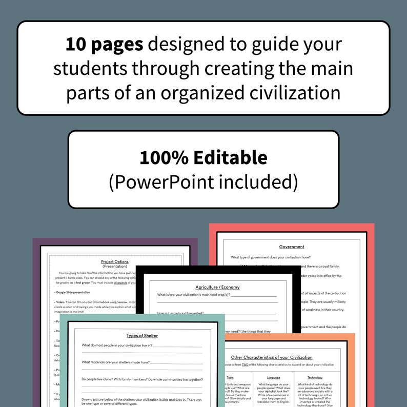 Create-your-own Civilization Project | NO PREP | Digital | Student ...