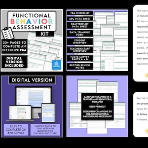 Complete BEHAVIOR Bundle | ABA Resources Data Sheets Token Economy FBA ...