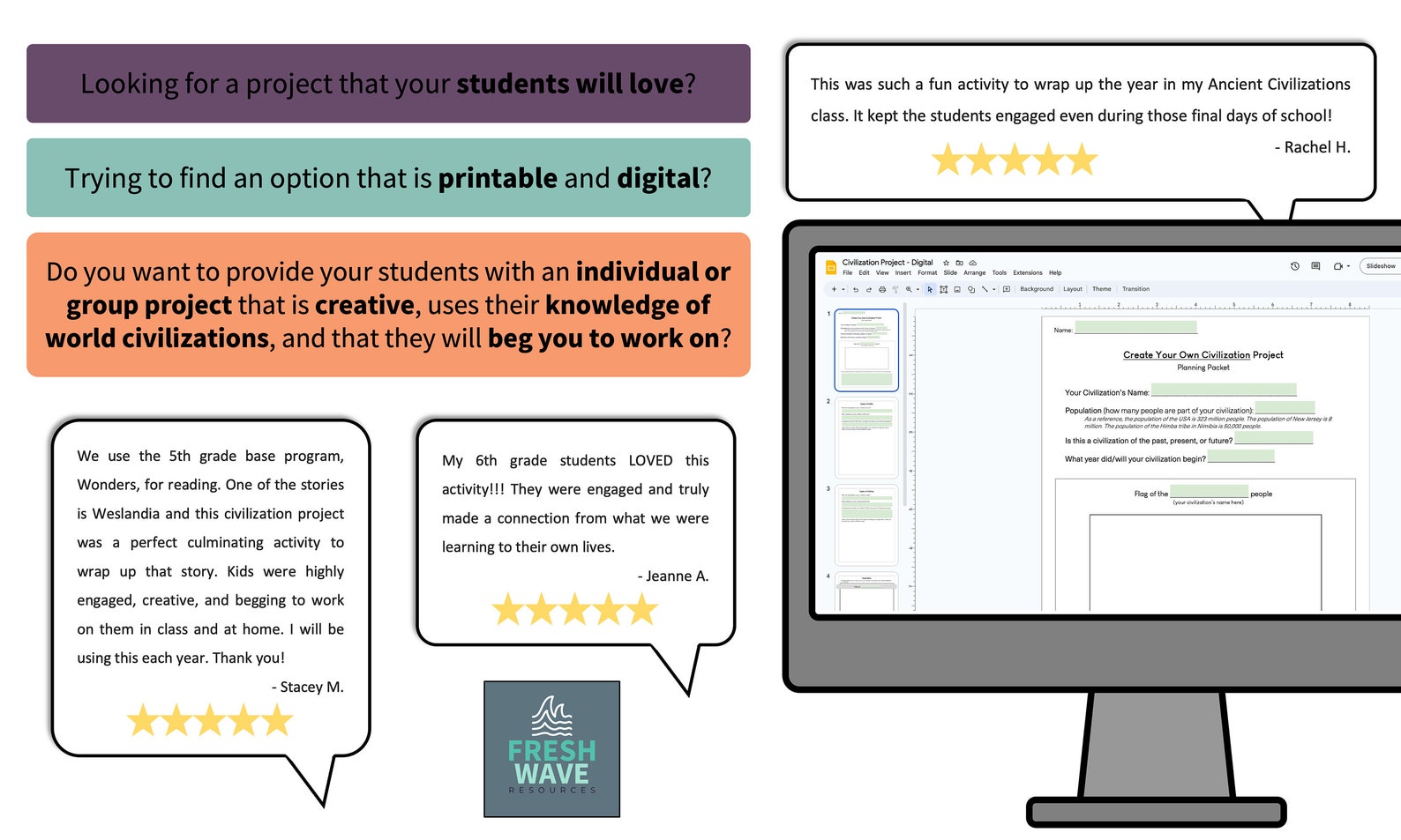 Create-your-own Civilization Project | NO PREP | Digital | Student ...