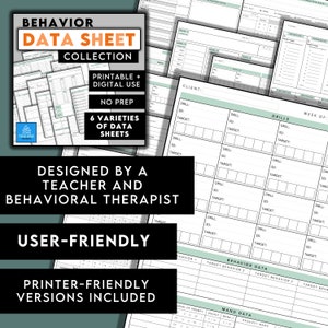 Complete BEHAVIOR Bundle | ABA Resources Data Sheets Token Economy FBA ...