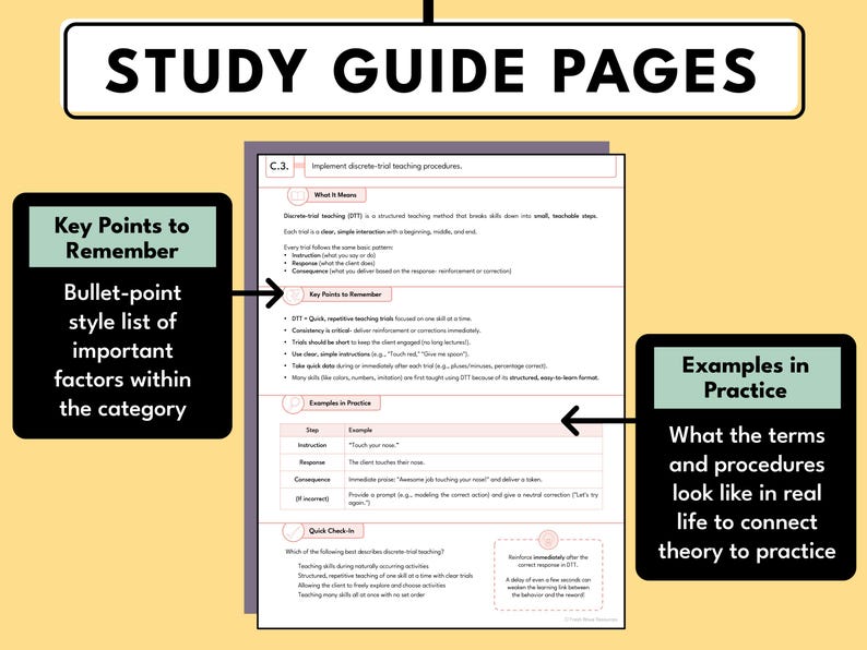 RBT Study Guide, RBT Exam Prep 2026, ABA Study Guide, Behavior Tech ...