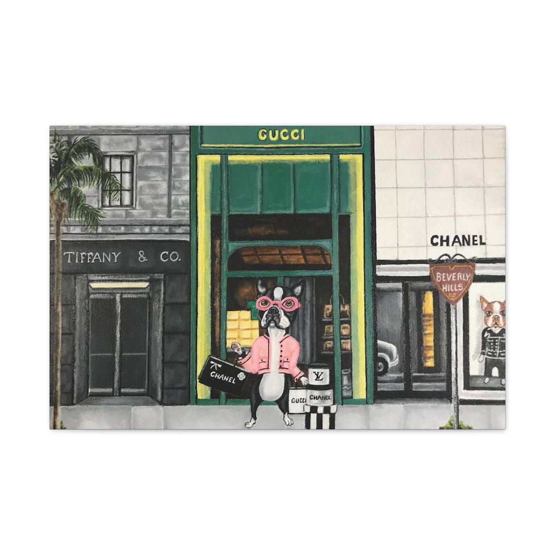 Boston Terrier French Bulldog Beverly Hills Rodeo Drive Original ...