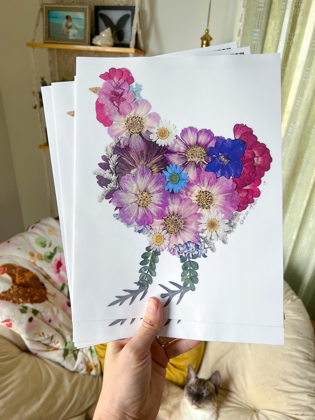 Flower Chicken Prints - Etsy