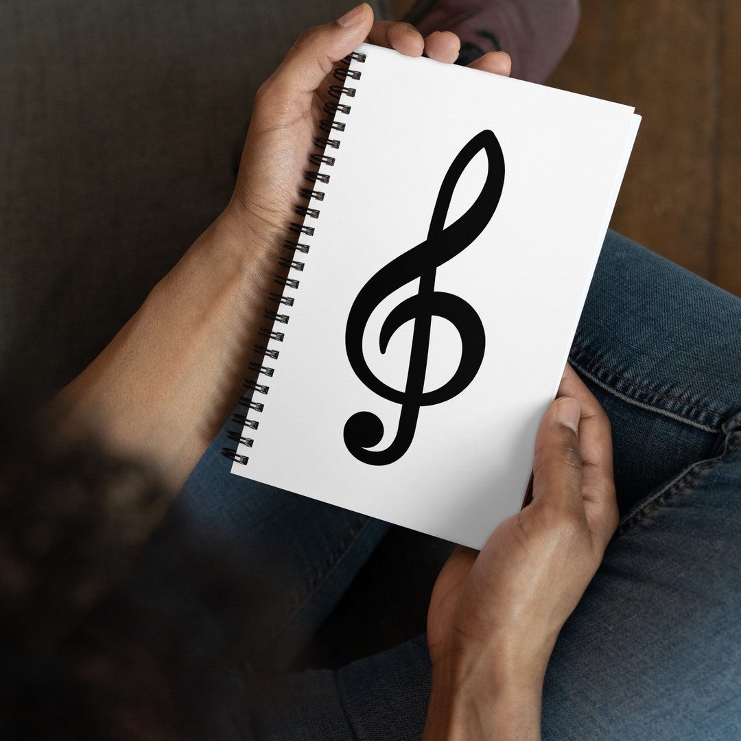 Treble Clef Notebook, Music Spiral Notebook, Journal With Musical ...