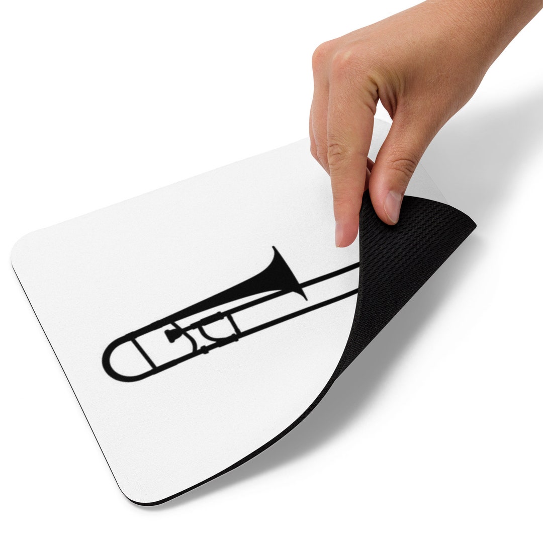 Trombone Design Mouse Pad, Trombone Lover Computer Accessory, Cute Desk ...