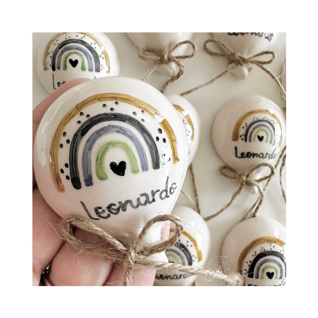 Rainbow Balloon Favor in Blue and Pink Versions, Ideal as a Birth ...