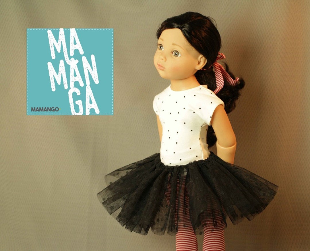 MOE Complete Outfit for 18 Inch Doll, Black Tutu Skirt, Lovely Shirt ...