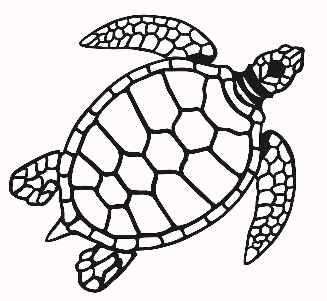 Sea Turtle dxf svg and png | Etsy