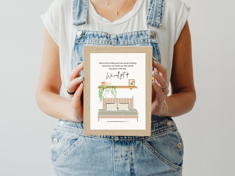 We Hurkle Durkle Bedroom Wall Art Digital Print for Couple Above Bed ...