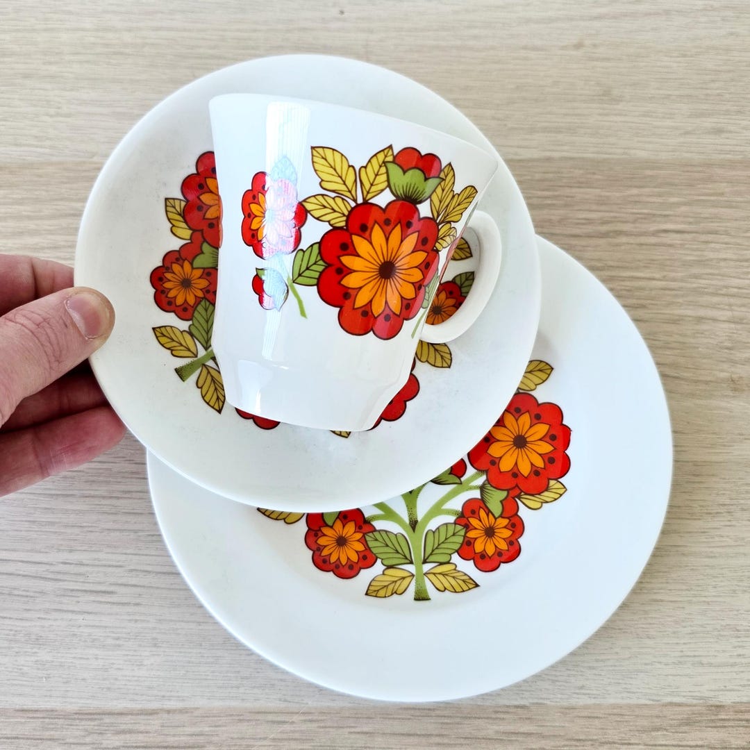 Stunning Retro Bone China "royal Grafton" Made in England - Trio ...