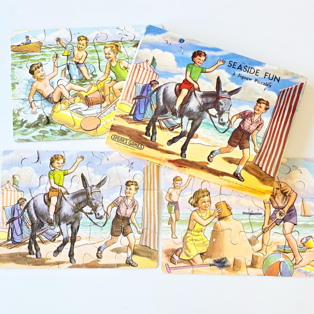 Vintage Kitsch 3in1 Seaside Fun Jigsaw Puzzles ~ Collectable / Vintage ...