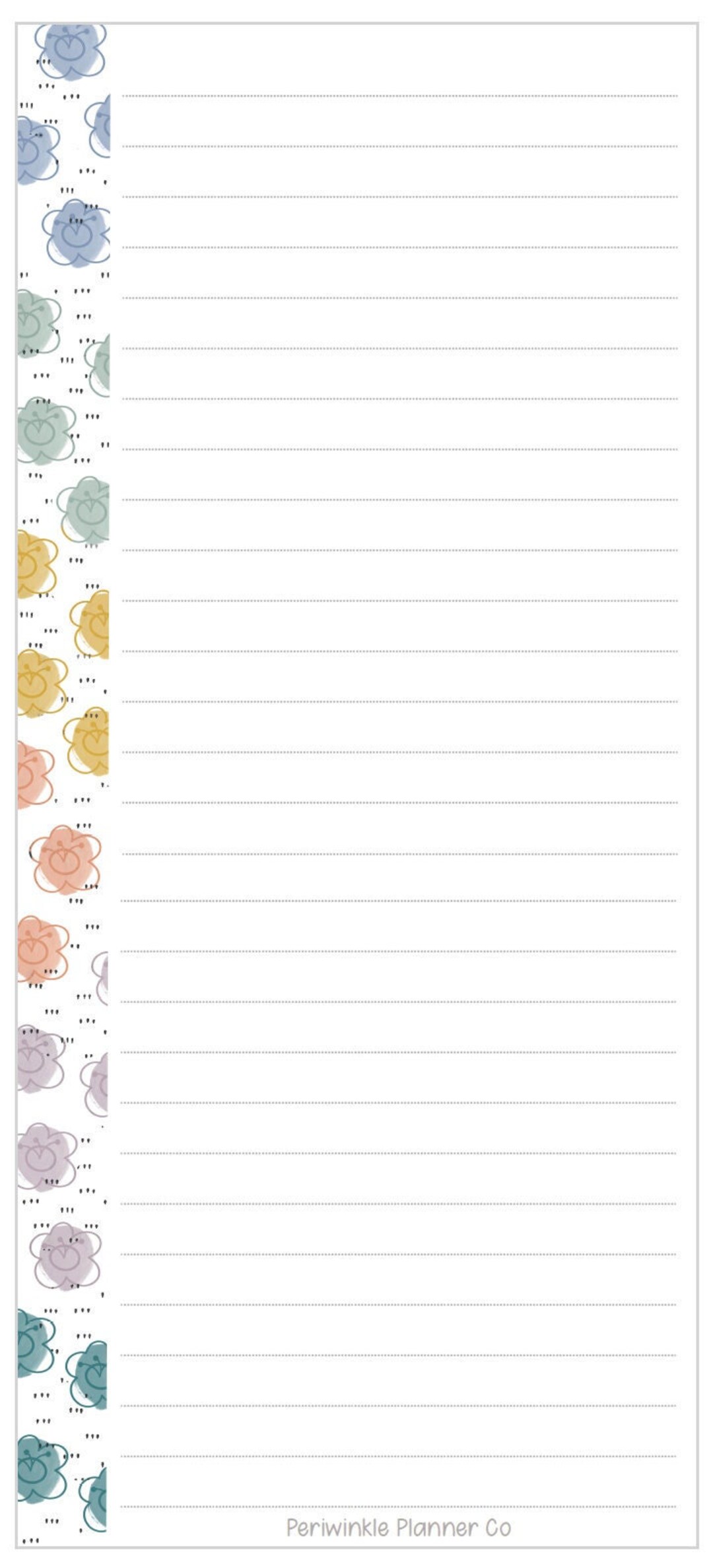 LINED PAPER: Fitting Skinny Classic Happy Planner Insert Half - Etsy