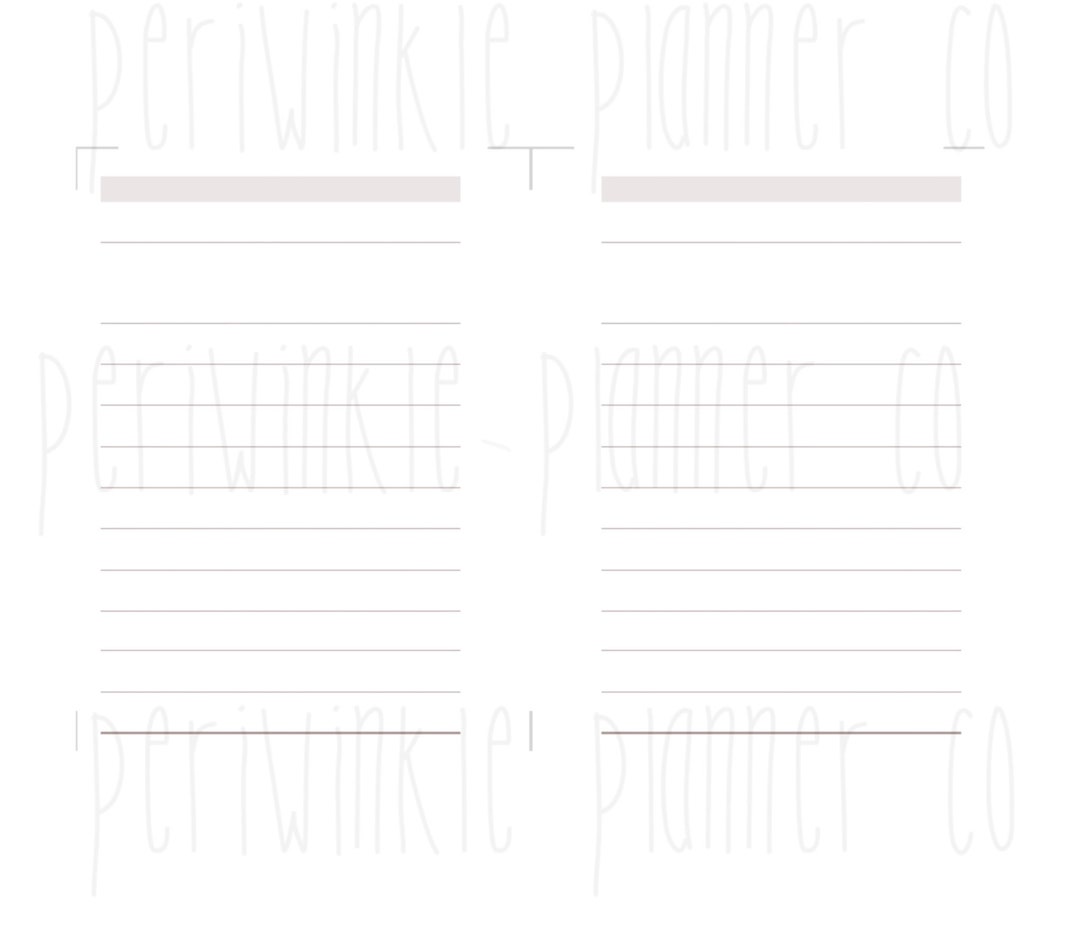 Micro Fits Happy Planner Lined Paper Inserts PDF Download Printable - Etsy