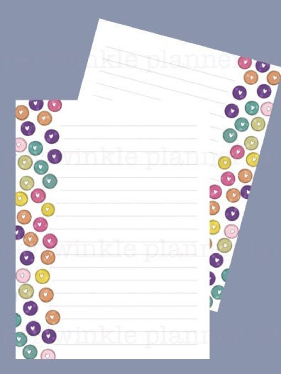 Hand Drawn Disc Design LINED Paper Fitting the Happy Planner MICRO ...