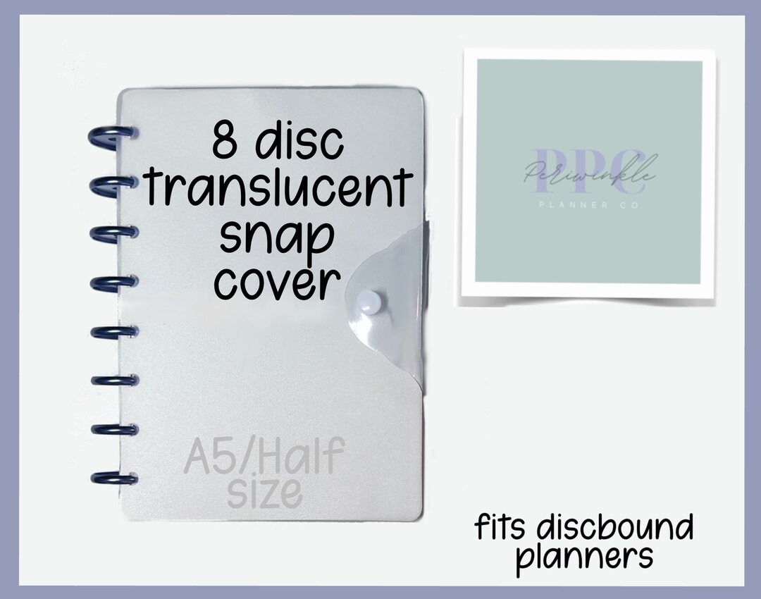 COVER A5/HALF Letter DISCBOUND Snap Frosted Translucent - Etsy