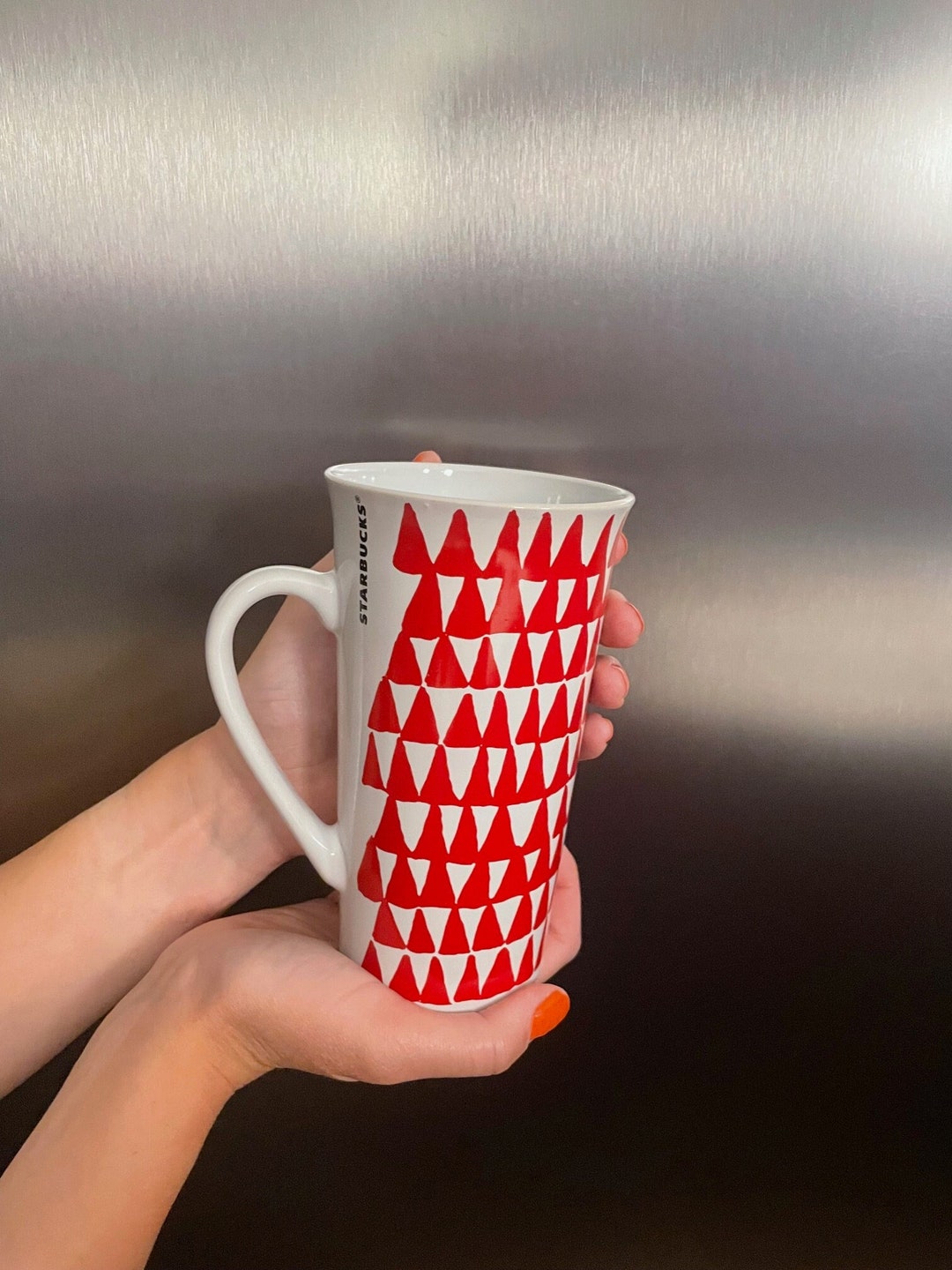 Grande Starbucks Coffee Red Triangle Mug - Etsy