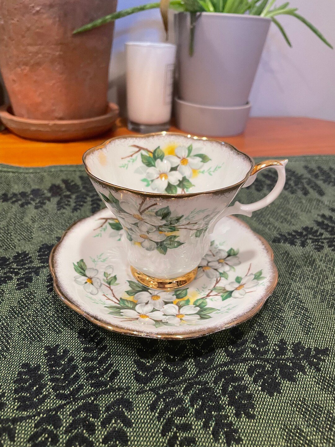 Antique Royal Albert Pottery British Colombia Dogwood Flower English ...