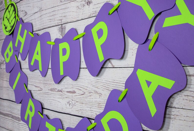Hulk Birthday Banner Hulk Party Hulk Birthday Superhero | Etsy