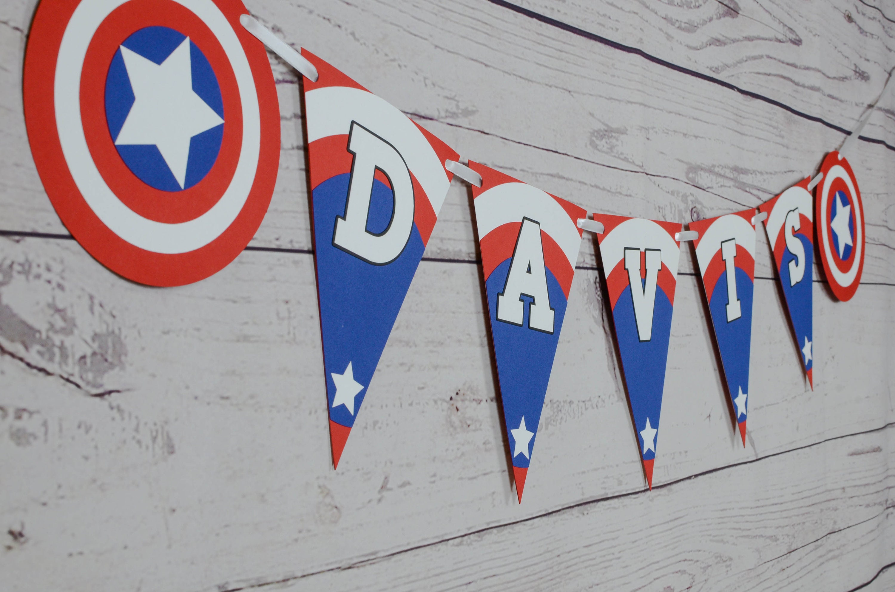 Captain America Personalized Banner Captain America Party - Etsy