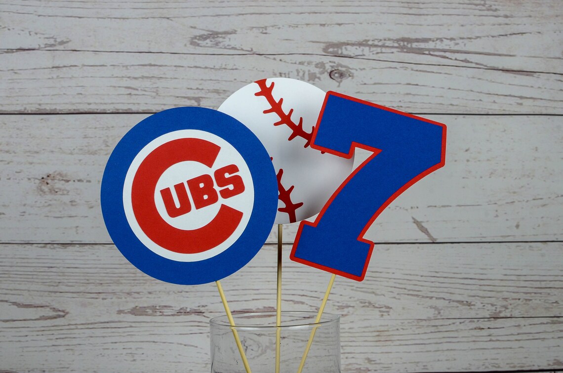 Chicago Cubs Garland Baseball Party Chicago Cubs Birthday | Etsy