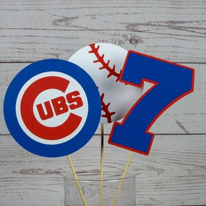 Chicago Cubs Garland, Baseball Party, Chicago Cubs Birthday Garland ...