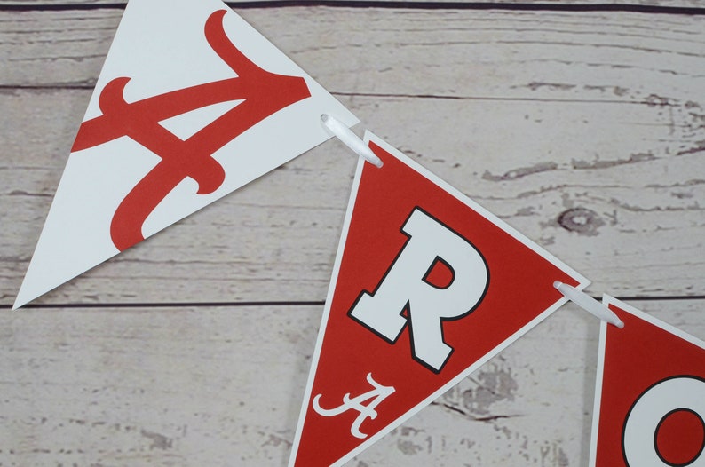 Alabama Crimson Tide Personalized Banner Football Party - Etsy