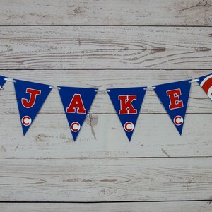 Chicago Cubs Garland, Baseball Party, Chicago Cubs Birthday Garland ...