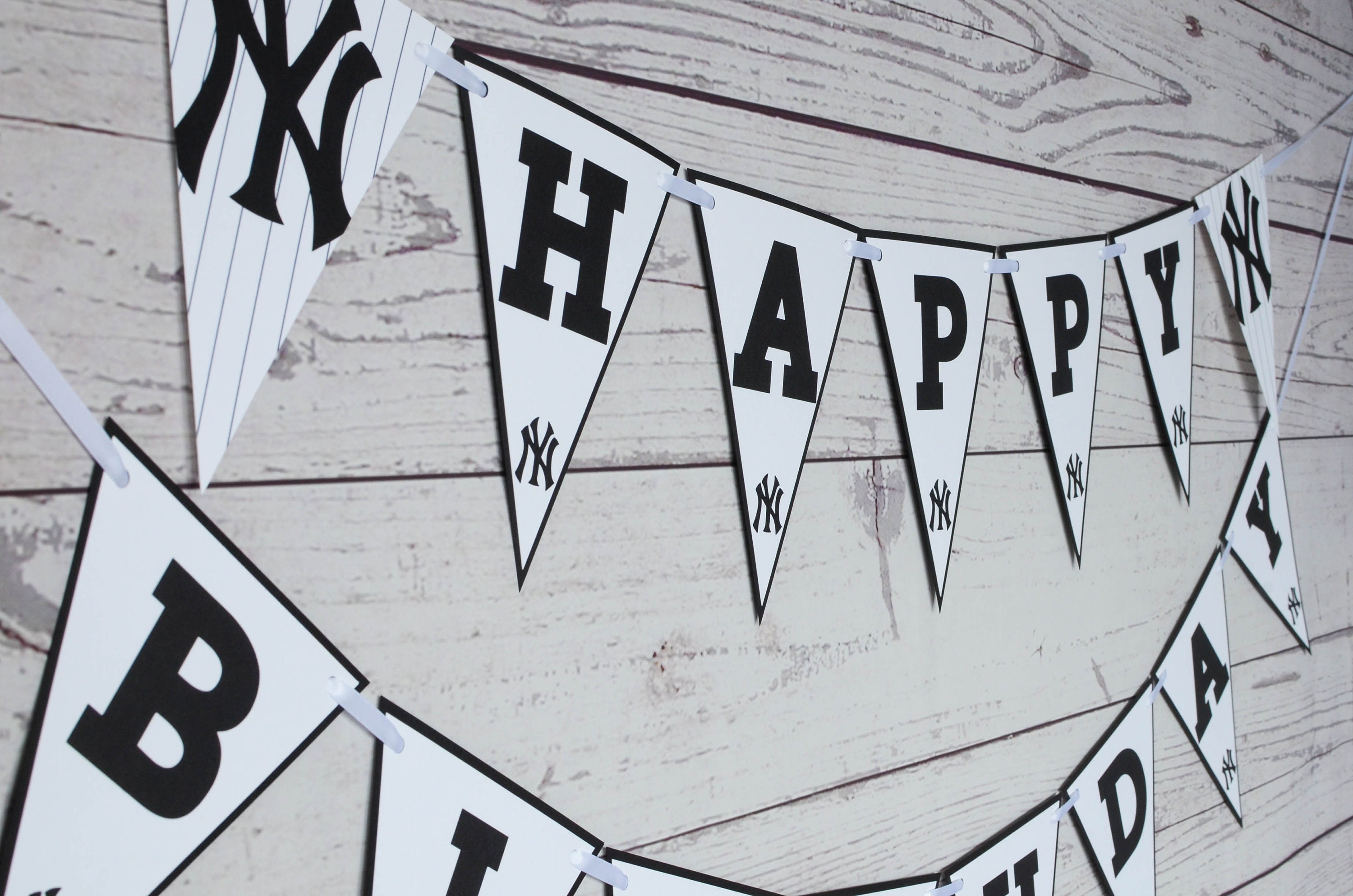 New York Yankees Happy Birthday Banner Baseball Party - Etsy
