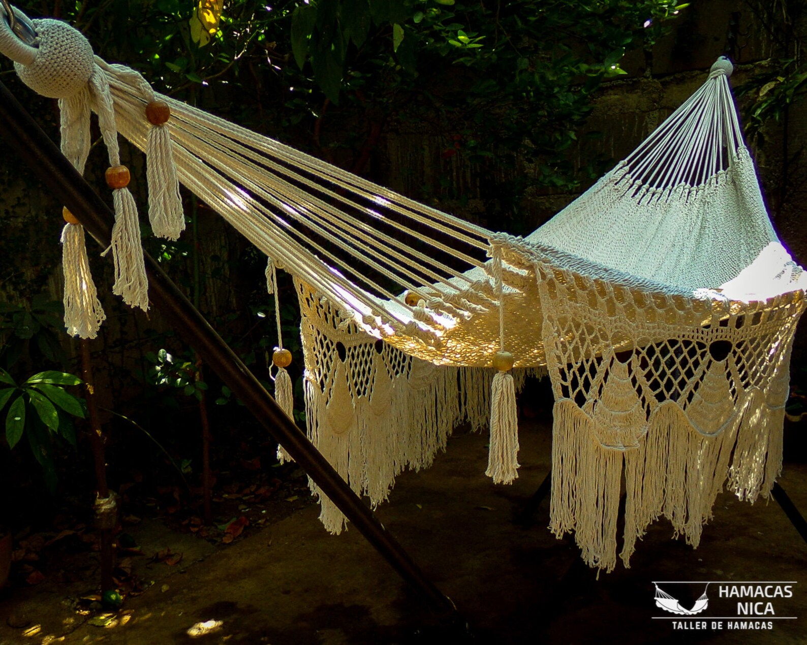 Single Boho Hammock Handwoven With Luxury Vintage Crochet - Etsy