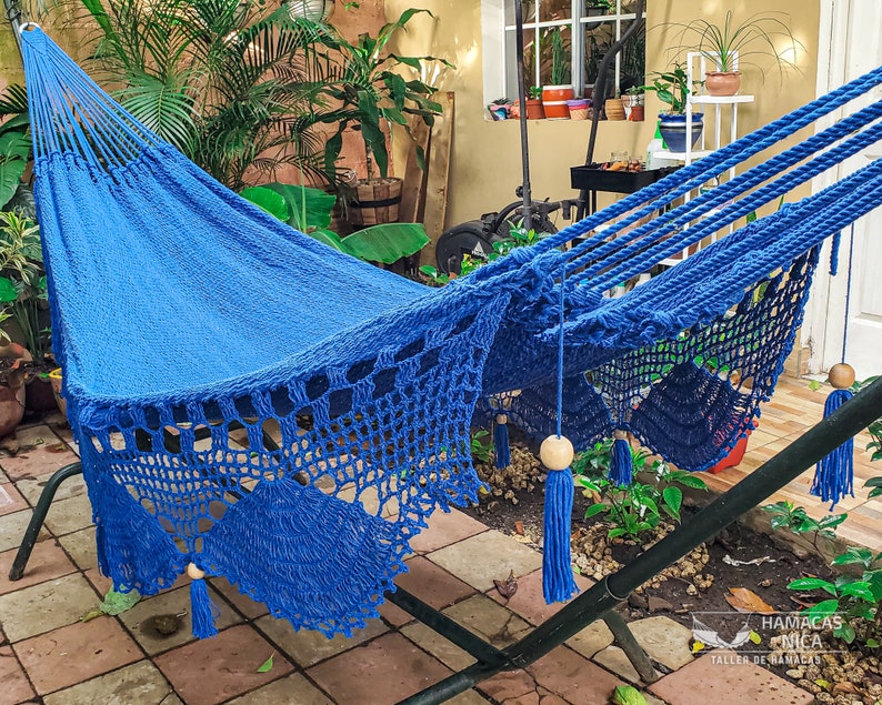 Hamaca Individual De Cuerdas Sin Madera Tejida a Mano Con - Etsy