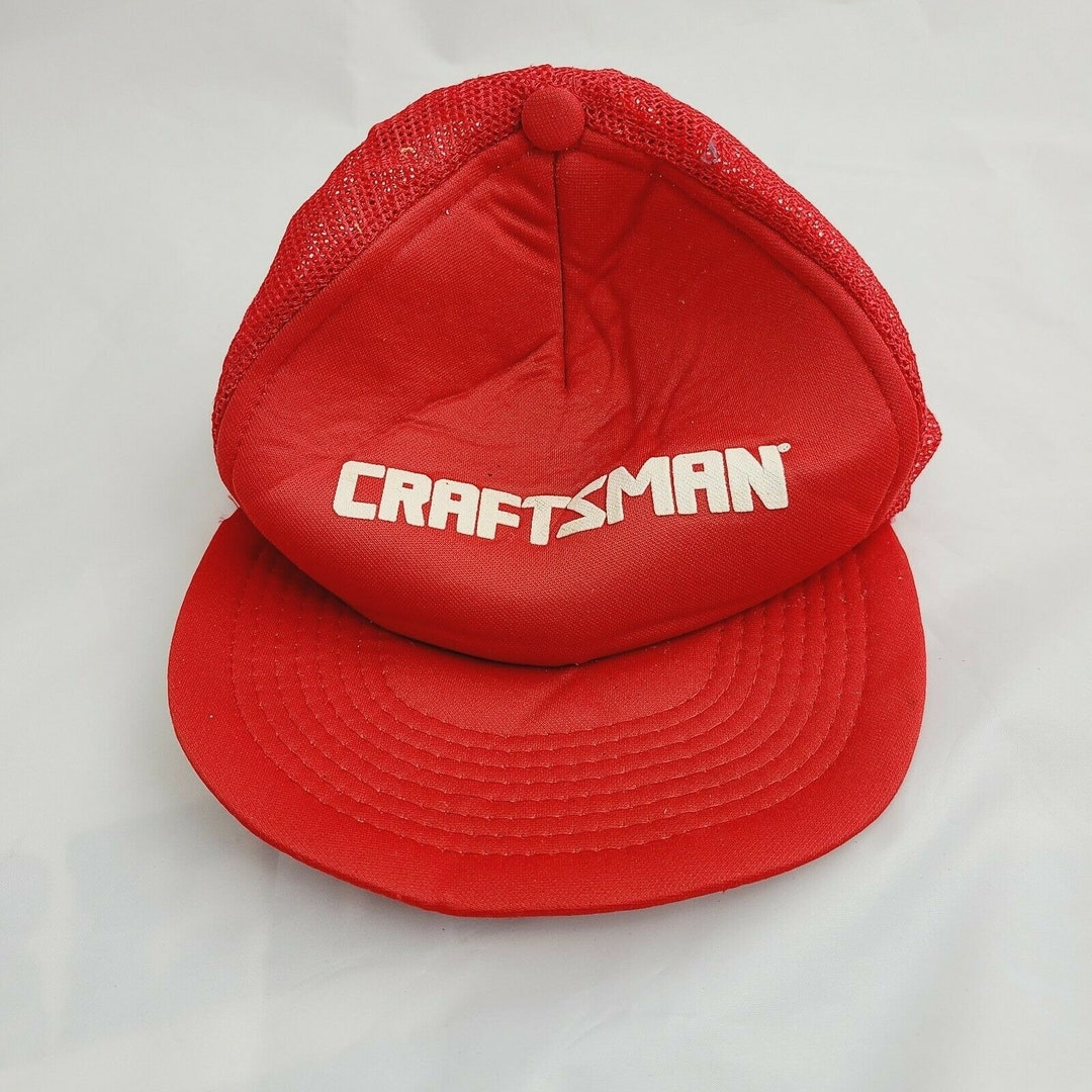 Craftsman Hat Vtg Mens Red Mesh Trucker Snapback Cap - Etsy