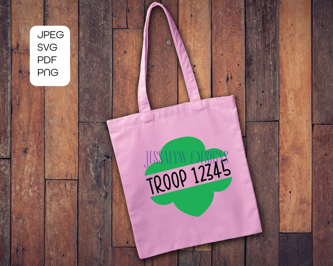 Girl Scout Troop Number Trefoil - Etsy