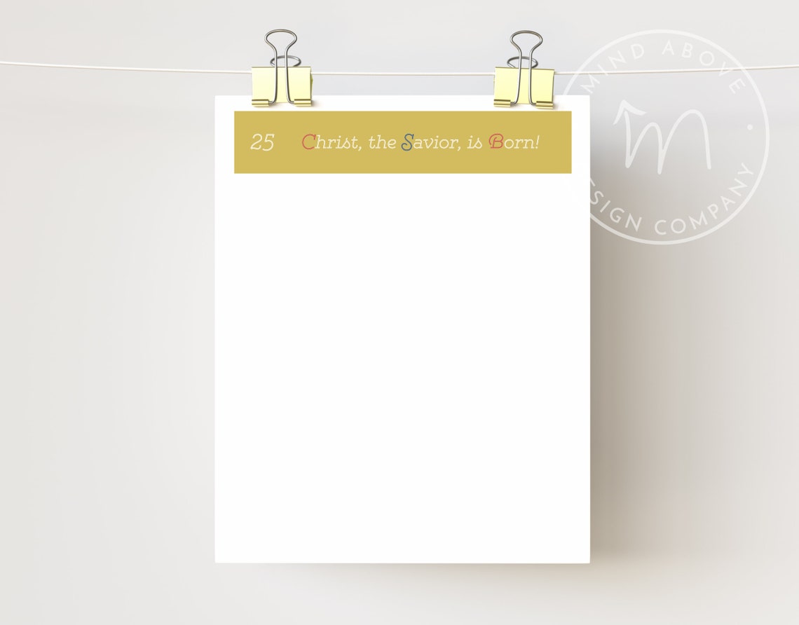 ABC Nativity Paper Chain Christian Advent Calendar Advent - Etsy