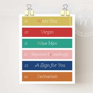 ABC Nativity Paper Chain Christian Advent Calendar Advent - Etsy