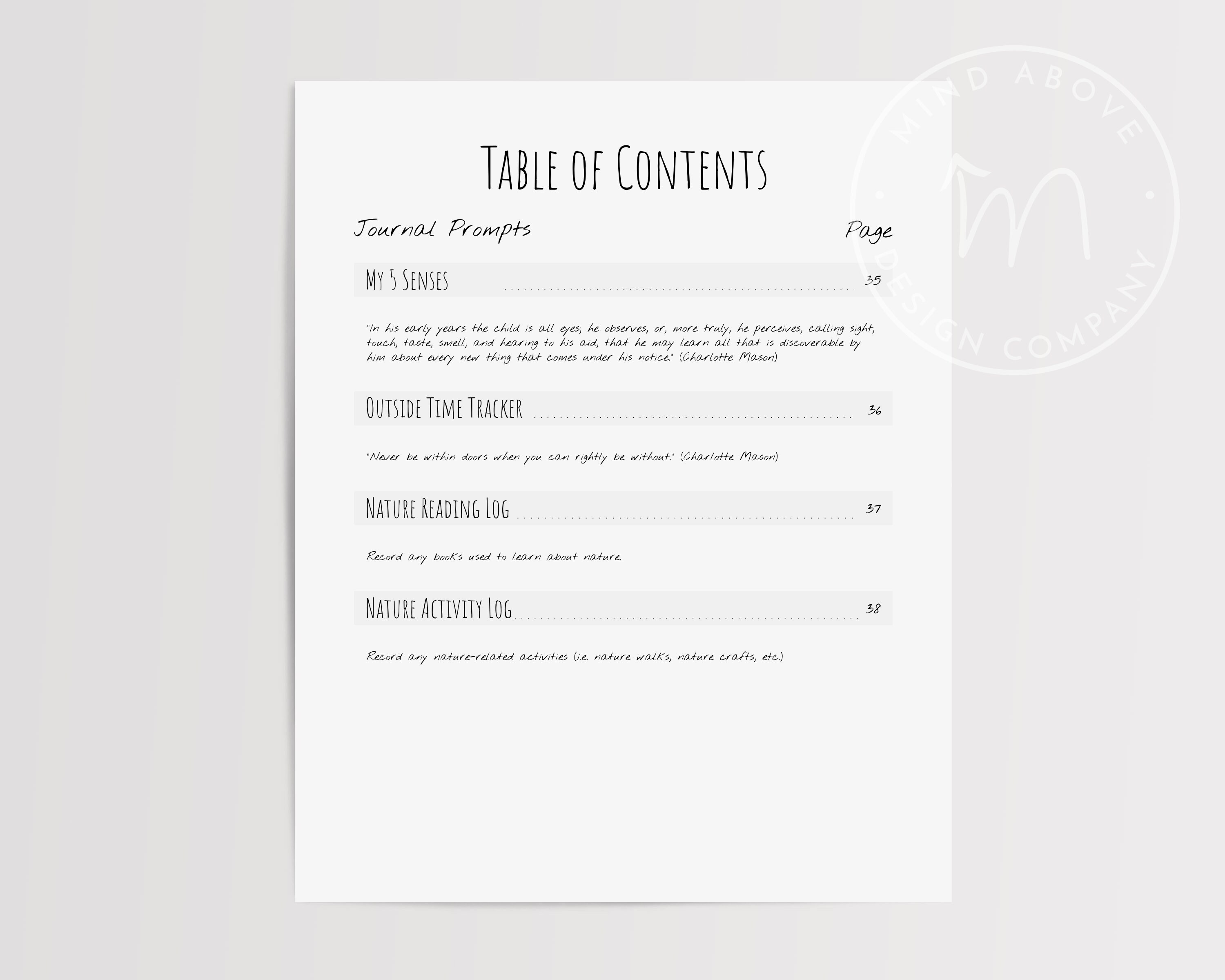Charlotte Mason Nature Journal Nature Journal for Kids - Etsy