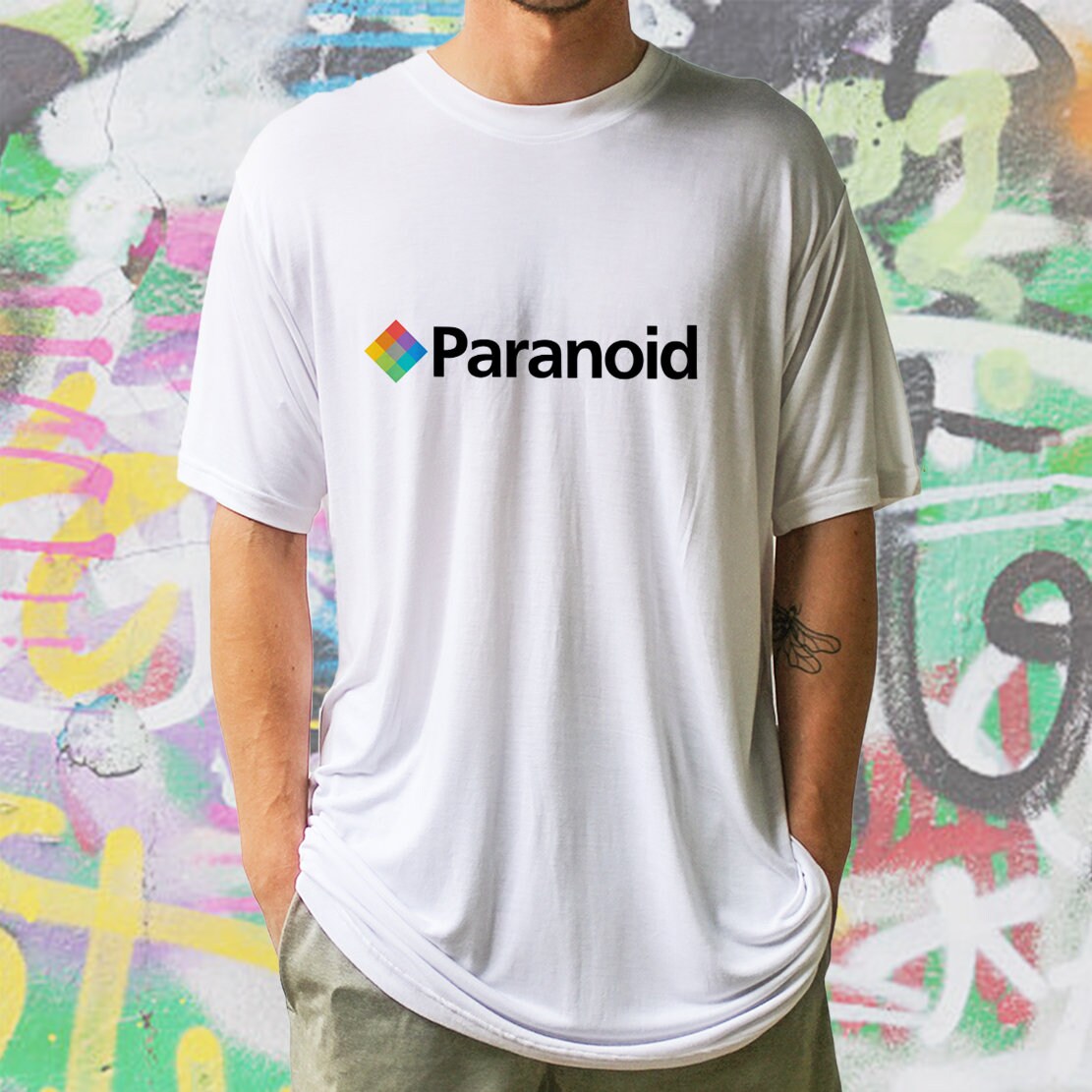 Paranoid T-shirt, Polaroid Style, 100% Organic Bamboo, Handmade, Fun ...