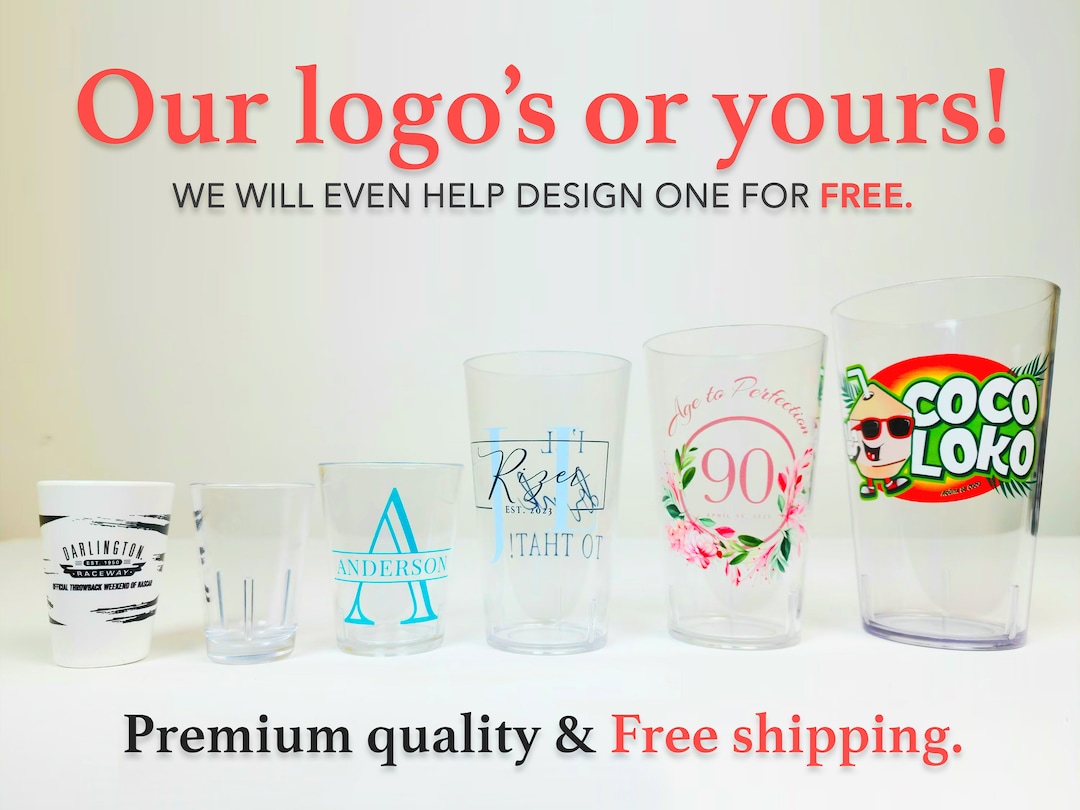 Custom Printed Cups for Any Events, 2oz,5oz,12,16,24oz, Premium Quality ...
