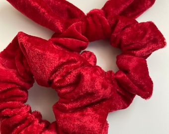 XXL Oversized Red Velvet Scrunchie Extra Large Velvet Hair - Etsy