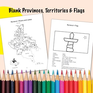 Canada and the Canadian Provinces PDF Map Printable Coloring Pages ...