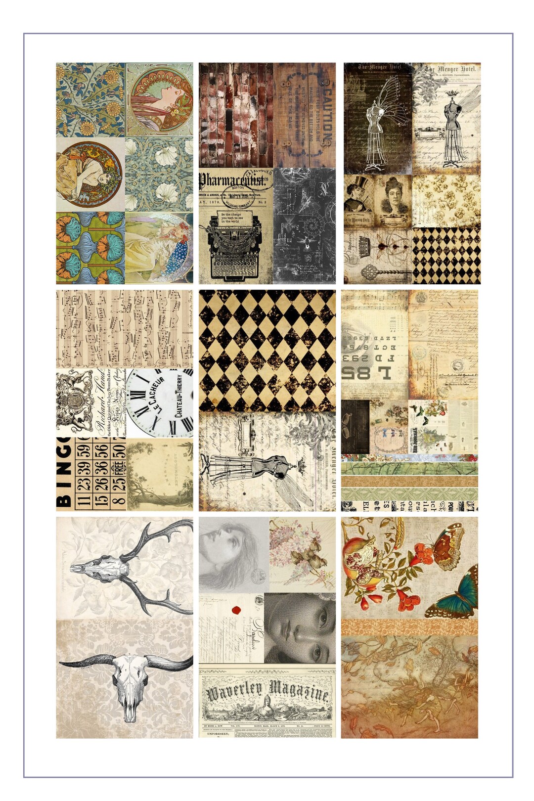 PROJECT BLOCKS Roycycled Decoupage Papers - Etsy