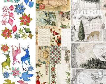 ROYCYCLED Decoupage Paper, Neutral Christmas Masterboard, 21 X 29 ...