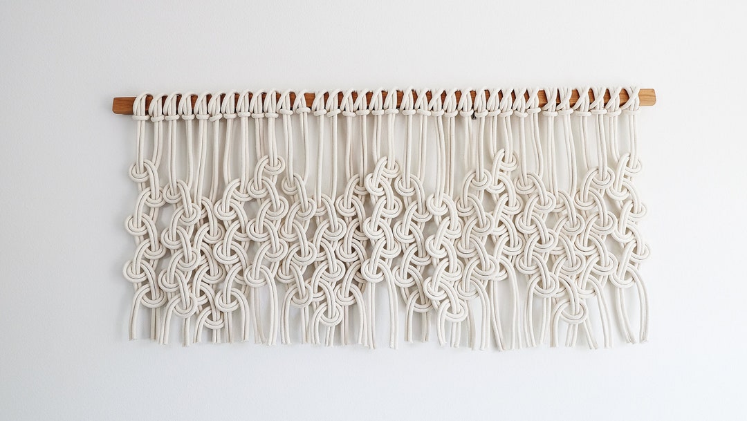 Zig Zag Pattern Macrame Wall Hanging - Etsy